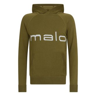 Malo Gestrickter Hoodie - - Sweatshirts & Hoodies - Herren - Gr&uuml;n - 2XL
