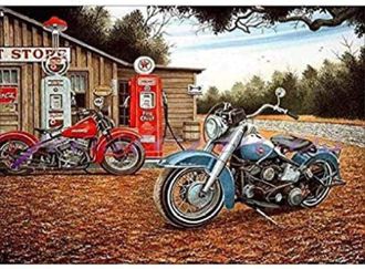 Generic Tankstelle Dekoschild 20X30Cm Metallschild Vintage-Dekoration Deko H&auml;ngeschild Retro Blechschild F&uuml;r Pub Badezimmer Bar