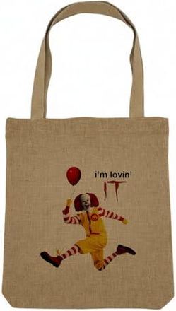Fabulous Sac Shopping Tote Bag Aspect Lin - Ronald It Parodie Film Series Burger - Sac de Courses Toile Epaisse 360g Beige Naturel Cabas Port&eacute; Epaule Solide Im