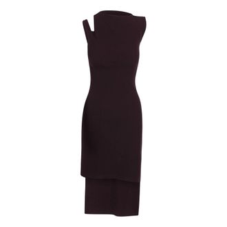 Courr&egrave;ges Femme, Robes, Rouge, Taille: 40 FR Oblique Rib Dress