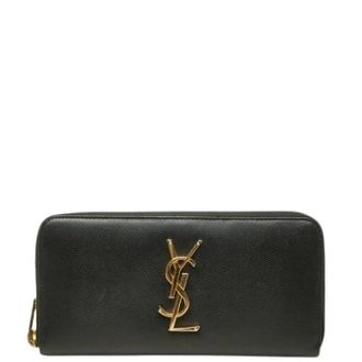 Saint Laurent Portefeuille long (bi-pli) Pre-owned - Femme - Pre-owned - Noir - Taille: ONE Size