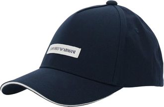Emporio Armani Homme, Accessoires, Bleu, Taille: ONE Size Casquette de baseball en toile avec &eacute;cusson
