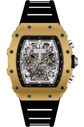 Invicta Racing 69698 Herrenuhr - Quarzwerk - Acryl mit silbernem Zifferblatt - 43 mm