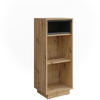 Vicco Armoire Midischrank Beatrice, Ch&ecirc;ne Artisan/Anthracite, 38x93cm avec 3 compartiments