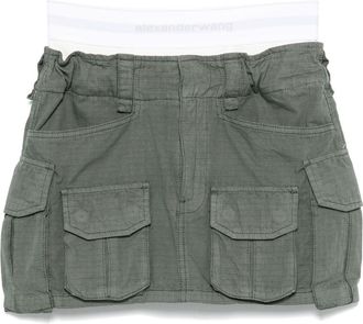 Alexander Wang minijupe à taille à logo - Vert