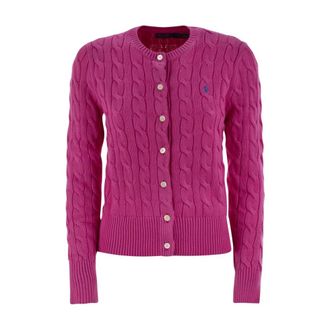 Polo Ralph Lauren Femme, Pulls, Rose, Taille: 38 FR Pull en maille torsad&eacute;e &agrave; col ras du cou