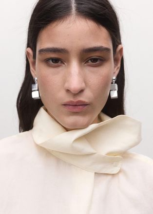 Mango Metall-W&uuml;rfelohrh&auml;nger silber - Damen - Einheitsgr&ouml;&szlig;e - MANGO