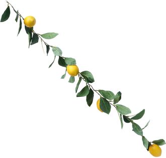 SOLUSTRE K&uuml;nstliche Zitronengirlande Simulationsrattan H&auml;ngende Deko F&uuml;r Wandkunst Hausgarten Ornamente