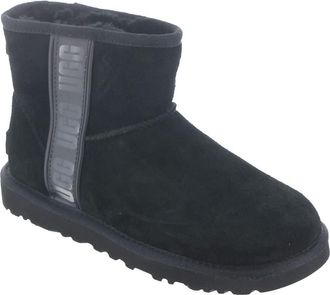 UGG Damen Classic Mini Side Logo II Klassische Stiefel, Black, 36 EU