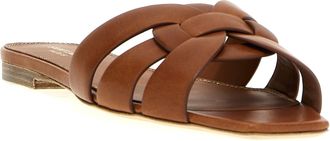 Saint Laurent Tribute Nu Pieds Mule - Tan