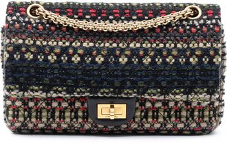 Chanel Hobo Bags - Reissue 2.55 Quilted Tweed Double Flap 225 - Gr. unisize - in Blau - f&uuml;r Damen