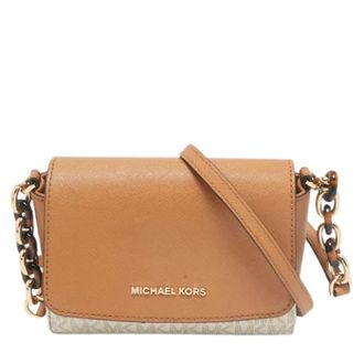 Michael Kors Sac bandouli&egrave;re en toile Pre-owned - Femme - Pre-owned - Brun - Taille: ONE Size