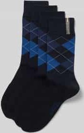Camano Socken aus Baumwoll-Mix mit Logo-Stitching im 4er-Pack