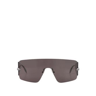 Alexander McQueen Oversized Shield Sonnenbrille in Dunkelgrau - - Accessories - Herren - Grau - ONE SIZE