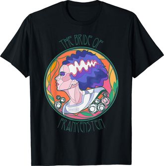 Universal Monsters Bride Stain Glass Side Profile T-Shirt