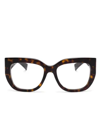 Gucci lunettes de vue à monture carrée - Marron