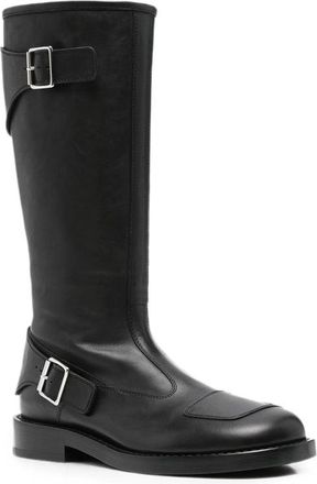 Ann Demeulemeester Buckle-Fastening Leather Boot - Black