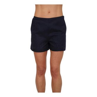 Twinset Shorts brod&eacute;s de fleurs - Femme - Shorts - Bleu - Taille: 42 FR