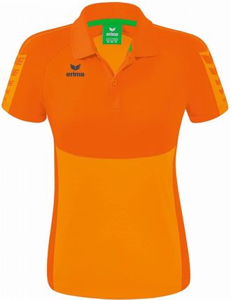 Erima Damen Six Wings Sport Polohemd (1112219), New orange/orange, 36