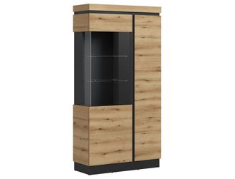 M&ouml;belando Glasvitrine >Corte< in Coast Evoke Eiche Dekor - 103,6x200,5x40cm (BxHxT)