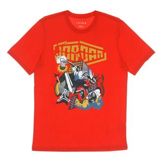Nike Jordan Homme, Tops, Rouge, Taille: XL T-Shirt DNA Gfx Crew