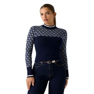 Guess Sweat Jeans Mock Neck Aubrey fbdi 4g Blue and Cream XL