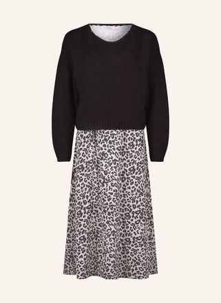 robe l&eacute;g&egrave;re Robe L&eacute;g&egrave;re Set: Satinkleid Und Pullover schwarz