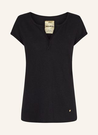 Mos Mosh Mos Mosh T-Shirt Troy Mit Leinen schwarz