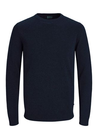 Jack & Jones Jack & Jones Herren-Pullover, Alltag, gestrickt, Rundhalsauschnitt, Noos Gr. X-Large, Blau (Insignia Blue/Twisted with Black)