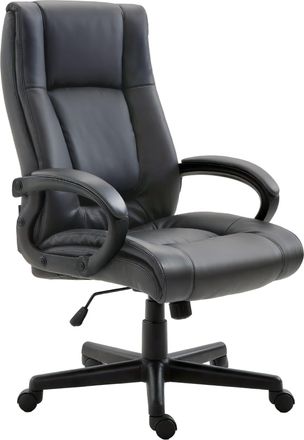 Clp Bürostuhl ergonomisch mit Rollen und Höhenverstellung, Chefsessel höhenverstellbar und Wippfunktion, rückenschonend, Drehstuhl Sparta, Farbe:schwarz