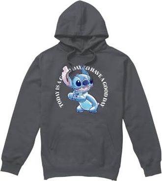 Lilo & Stitch Sweat à capuche GOOD DAY - Homme (2XL) (Charbon)