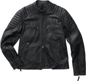 Blauer Homme, Vestes, Noir, Taille: M Crossland Leather Jacket