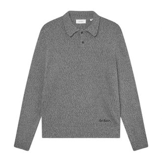 Les Deux Billy Moulin&eacute; Strickpolohemd - - Knitwear - Herren - Grau - S
