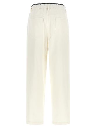 Brunello Cucinelli Cotton Relaxed-Fit Trousers - Cream