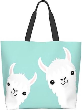 Generic Mignon Lama Alpaga1 Sac Courses Imperm&eacute;able Tote Bag L&eacute;ger Sac A Main Femme Pour Travail Gym Shopping