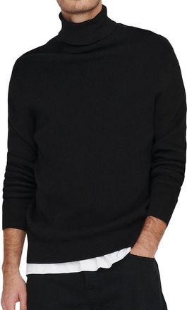 Only & Sons Herren Onsphil Reg 12 Struc Roll Neck Knit Noos Pullover, Schwarz, XL EU