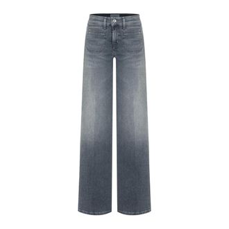 Cambio Femme, Jeans, Gris, Taille: 42 FR Jean Large Jambe