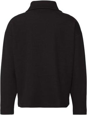 Calvin Klein Sweat droit &agrave; col zipp&eacute; en coton m&eacute;lang&eacute;