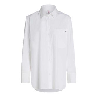 Tommy Hilfiger Hemd f&uuml;r Damen, leger, Lang&auml;rmlig (Aufgehelltes Wei&szlig;)
