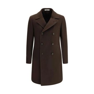 Tagliatore Homme, Manteaux, Brun, Taille: XL Manteau en laine &agrave; double boutonnage avec large revers
