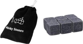 Zonfer 6pcs Whisky/Whiskey Sipping Stones, Whisky Rocks Cooler Summer Bar Accessories(Random Color)