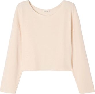 American Vintage Femme, Pulls, Beige, Taille: 40 FR Maille &agrave; col rond