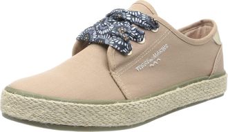 Terre de Marins Damen Stanio Sneaker, Beige, Rot, 37 EU