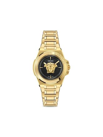 Versace montre Medusa 37 mm en acier inoxydable - Noir