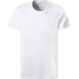 HUGO BOSS Herren T-Shirts wei&szlig; Reine Baumwolle unifarben