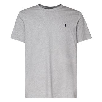 Polo Ralph Lauren Baumwoll-T-Shirt mit Logo - - Tops - Herren - Grau - S