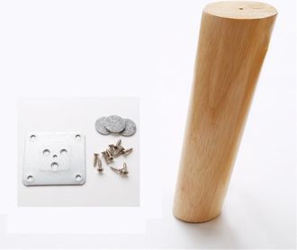 Generic 4er-Set M&ouml;belbeine aus Holz, 6-70 cm (2,36-27,56 Zoll), Sofaf&uuml;&szlig;e, Bettbeine aus massivem Gummibaumholz(20cm-Angled Legs)
