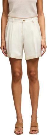 L.B.M. 1911 L.b.m. 1911, Femme, Shorts, Blanc, Taille: 38 FR Pantalone Bermuda 2 Pince