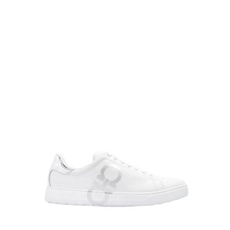 Ferragamo Homme, Chaussures, Blanc, Taille: 44 1/2 EU Baskets Gancini