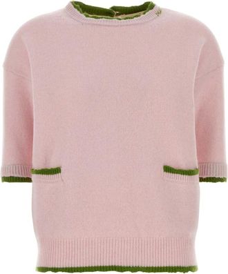Marni Femme, Pulls, Rose, Taille: 36 FR Pull ras du cou en laine et cachemire